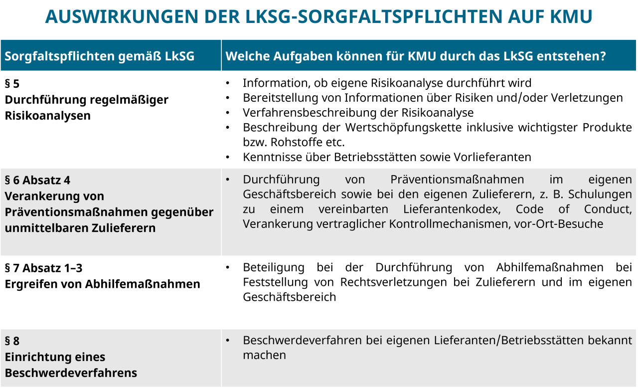 Lieferkettengesetz und KMU - Handlungsoptionen für eine wirkungsvolle ...